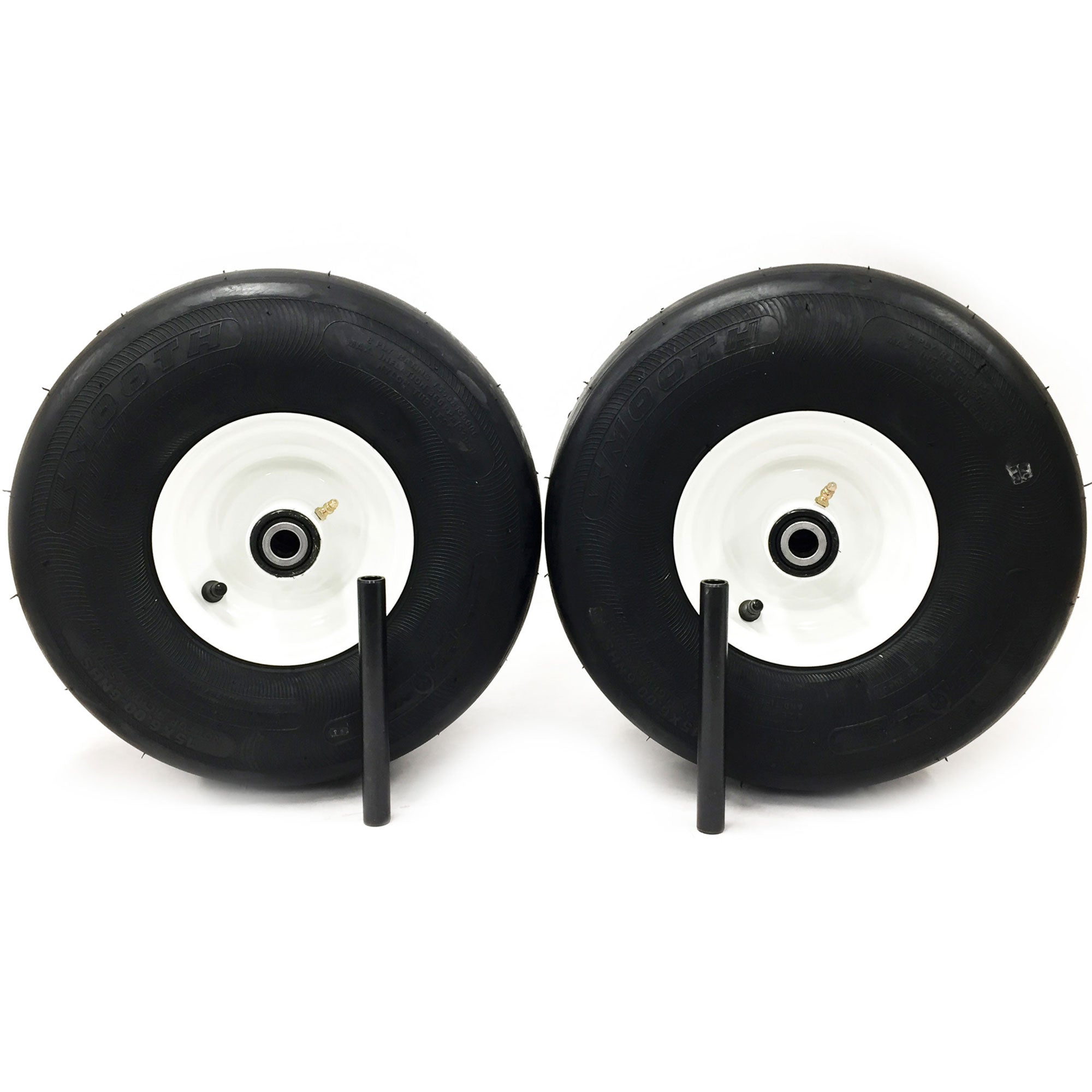 (2) Pneumatic Tire Assemblies 15x6.00-6 Fits Kubota ZD21 ZD28 ZD25F K3 ...