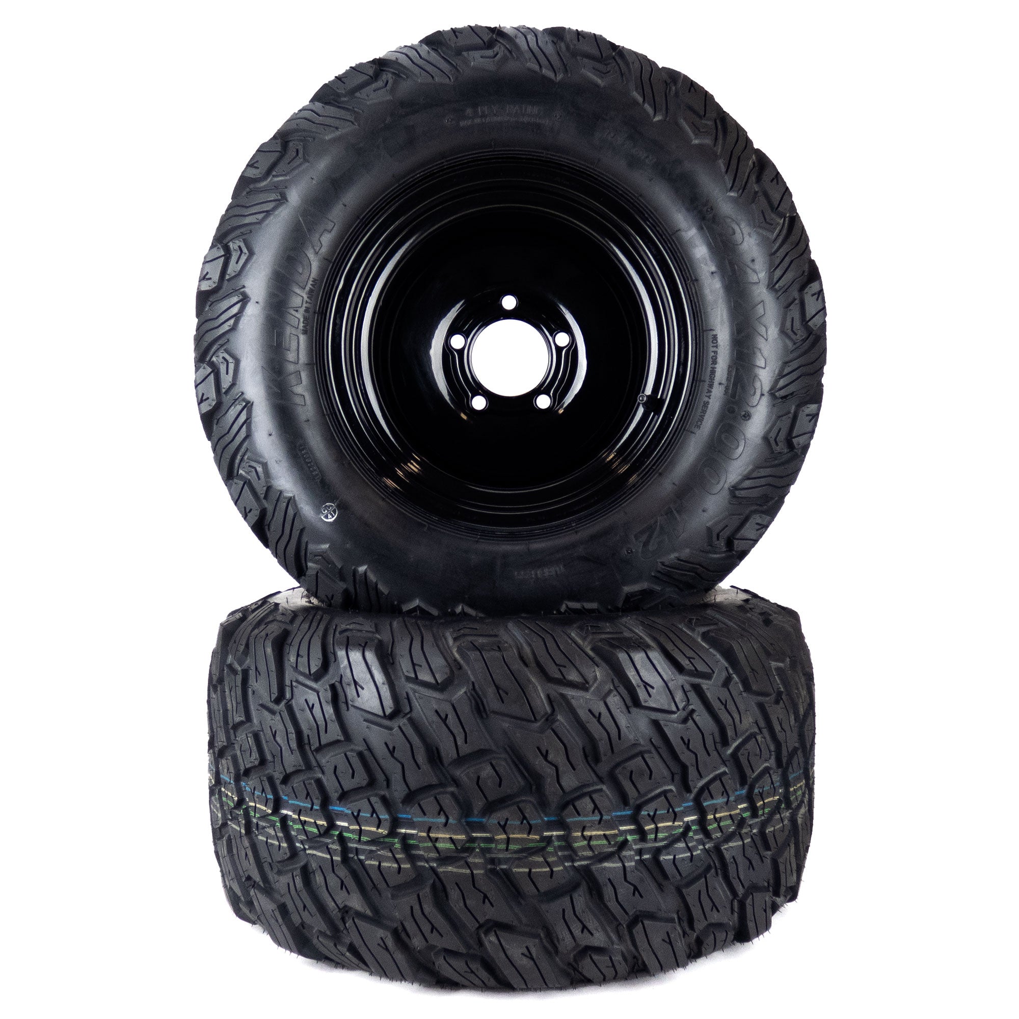 (2) Wide Stance Reaper Turf Tire Assemblies 24x12.00-12 Fits Gravely P ...