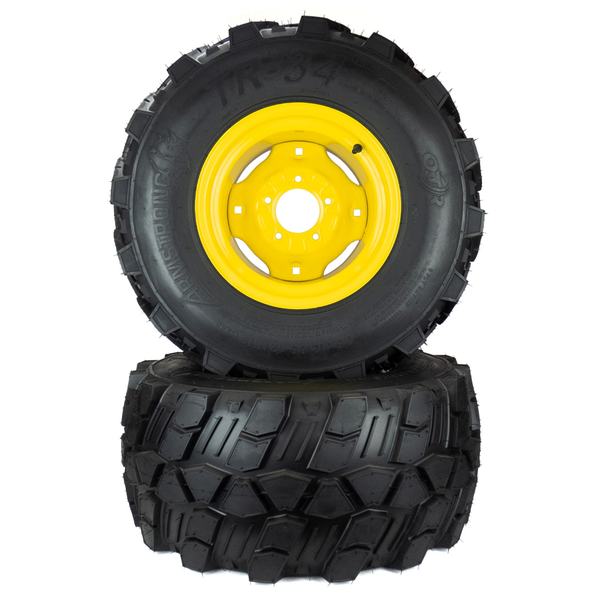 (2) Aggressive Tire Assemblies 26x12.00-12 Fits John Deere TCU20390 M1 ...