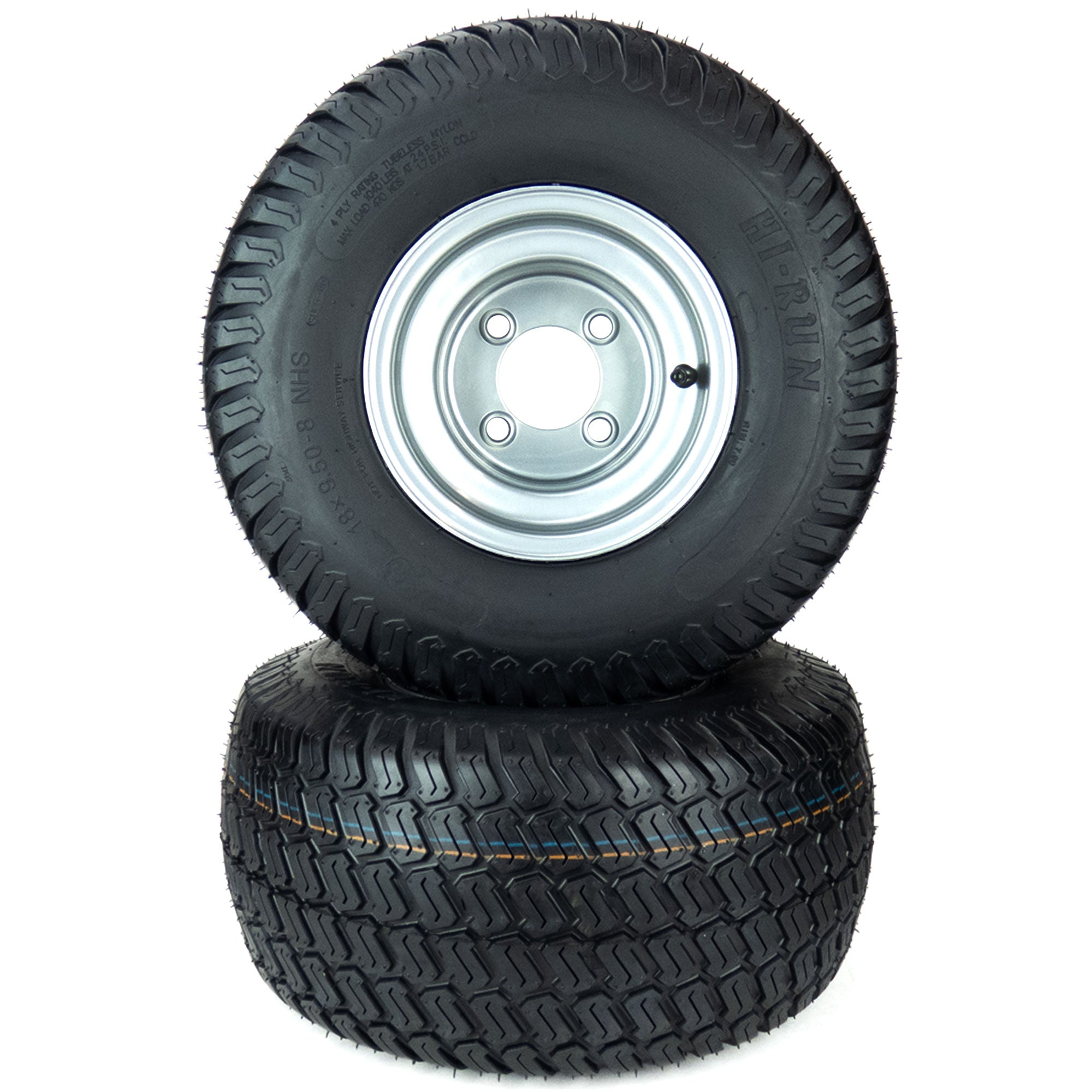 (2) Wheel & Tire Assemblies 18x9.50-8 for older Hustler Fastrak & Spor ...