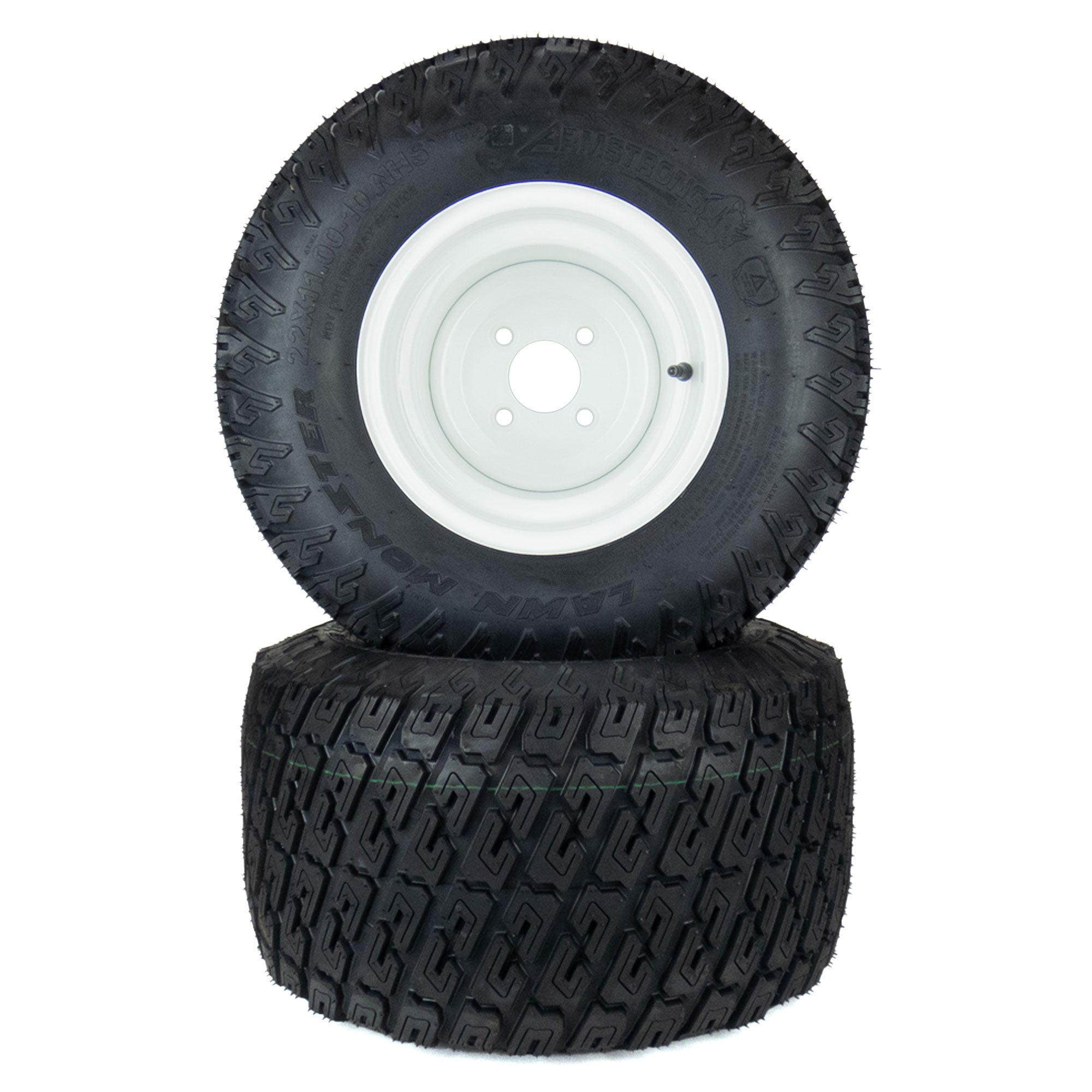 (2) Lawn Monster Turf Tire Assemblies 22x11.00-10 Fits Country Clipper ...