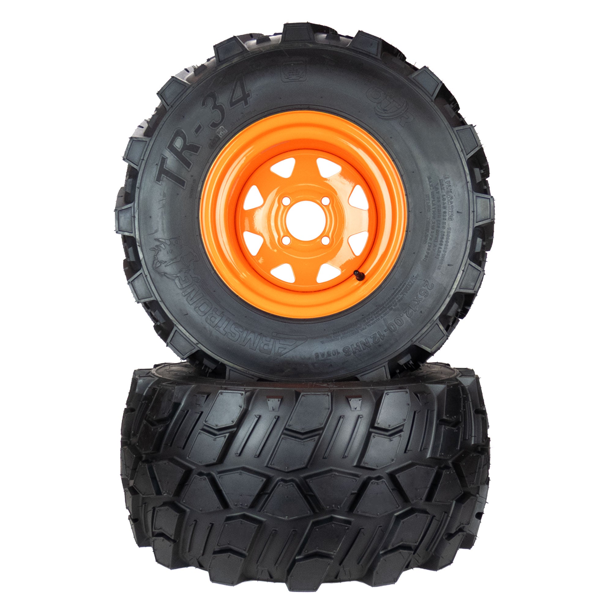 (2) Aggressive Tire Assemblies 26x12.00-12 Fits Scag Turf Tiger II 61 ...