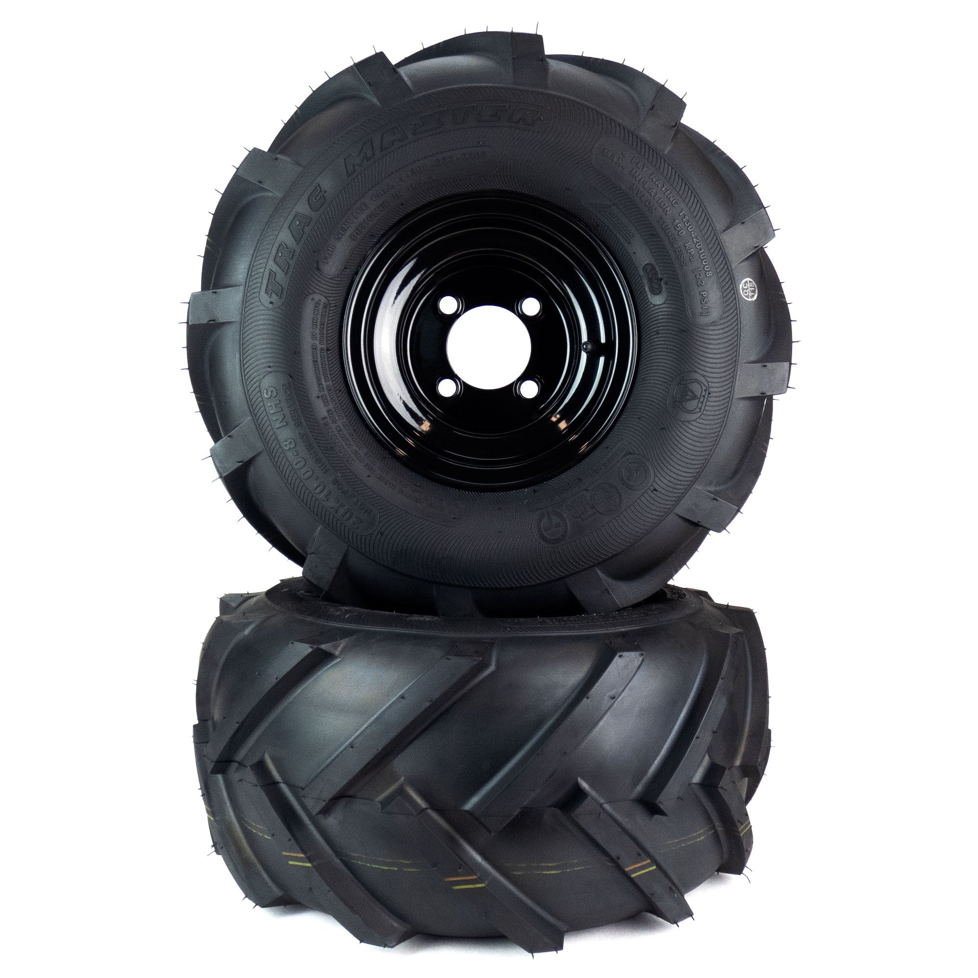 (2) Aggressive Tire Assemblies 20x10.00-8 Fits Cub Cadet ZT1 50" 54" 6 ...