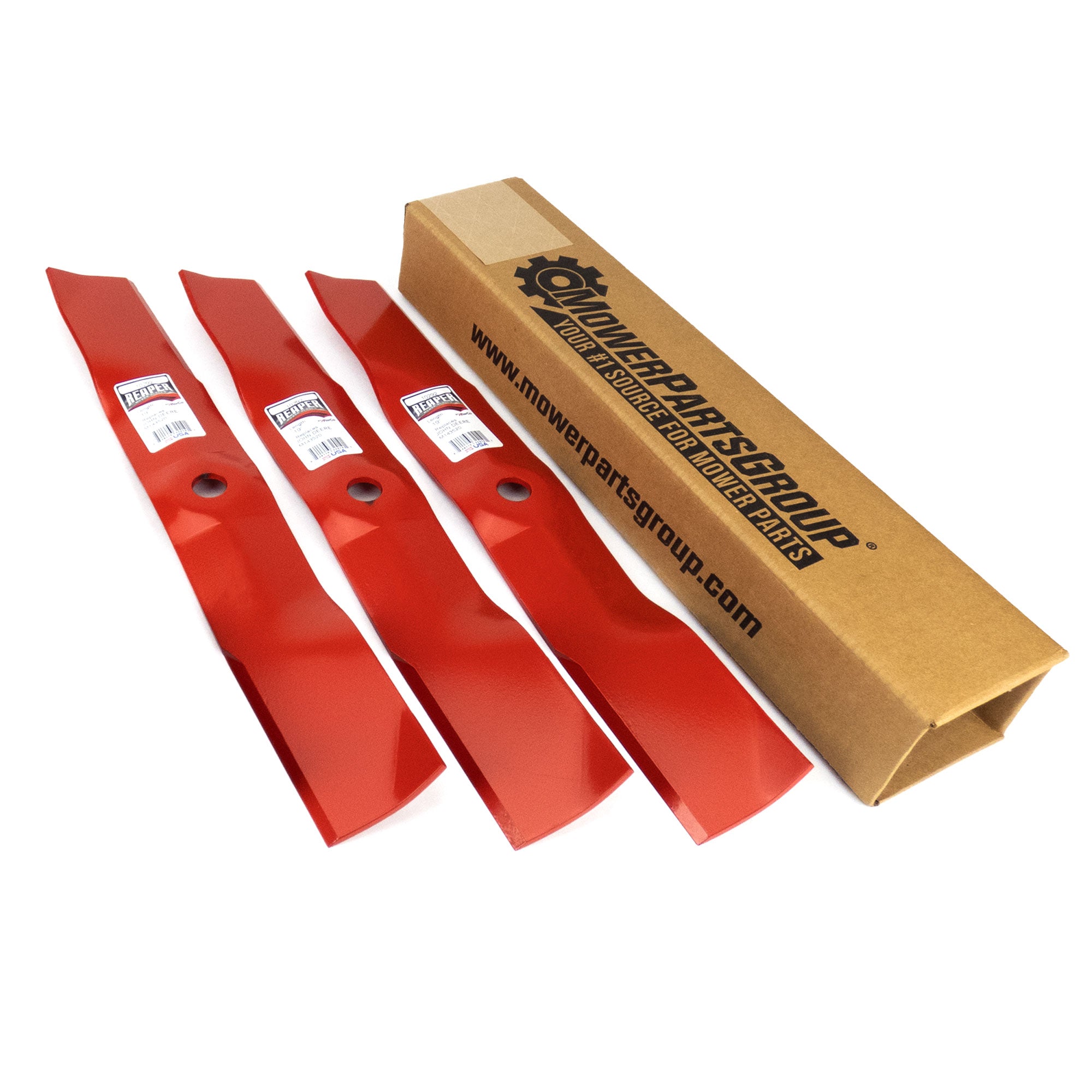 (3) Reaper Blades for John Deere GS, GT, GX, LX, X, ZTrak Series 54" M ...