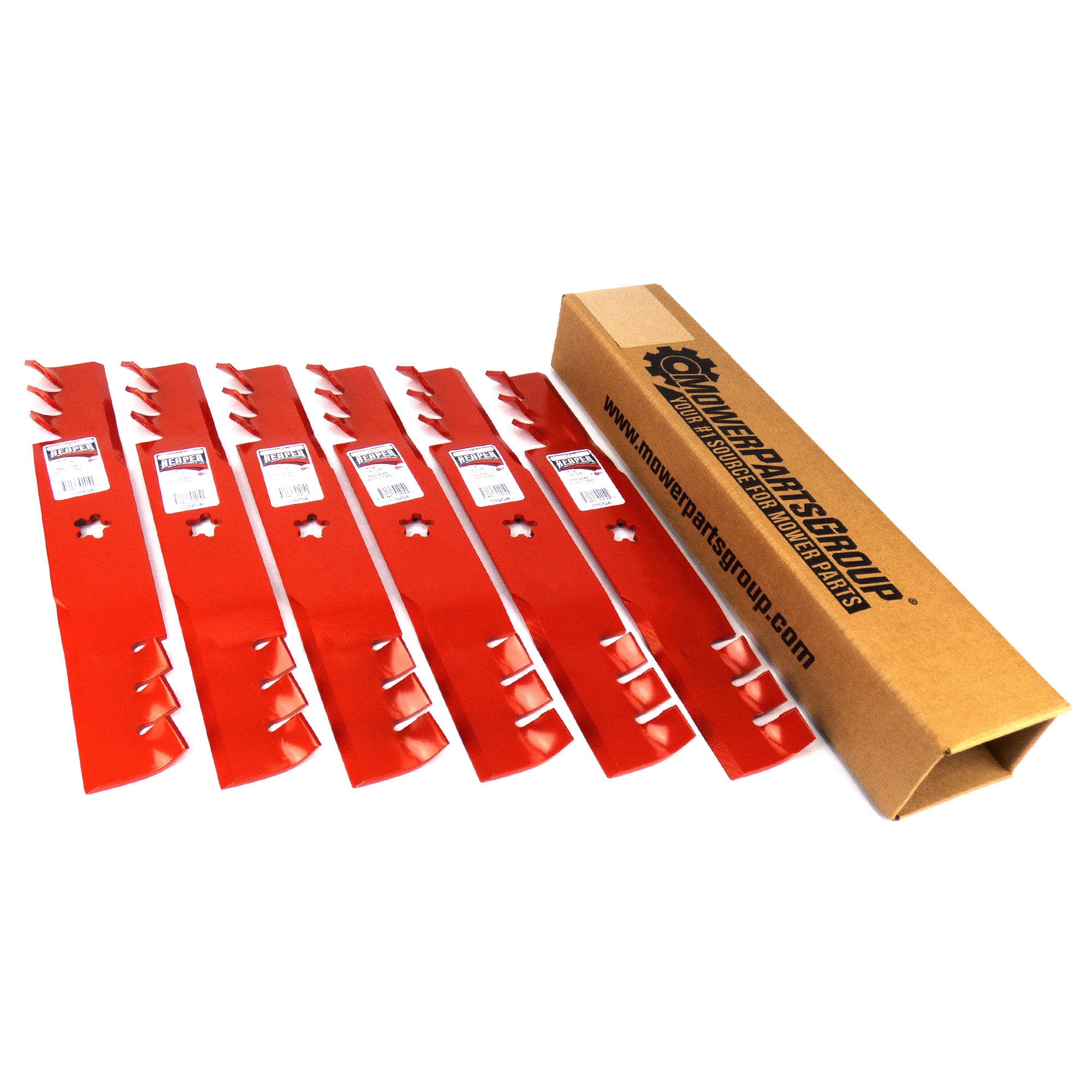 (6) Reaper 48" Toothed Mulching Blades for Husqvarna 532173921 Made in ...